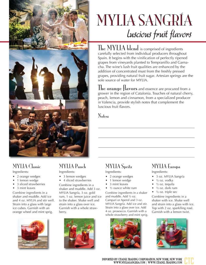 About MYLIA Sangría